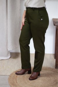 L'Authentique, pantalon droit taille haute - C.BERGAMIA