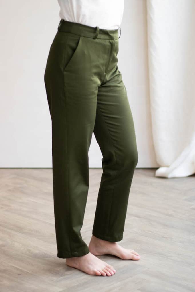 L'Authentique, pantalon droit taille haute - C.BERGAMIA